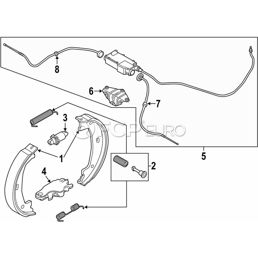 BMW Parking Brake Cable - Genuine BMW 34436870192 | FCP Euro