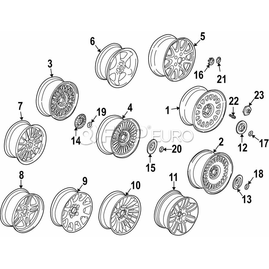 BMW Hub Cap - Genuine BMW 36131182205 | FCP Euro