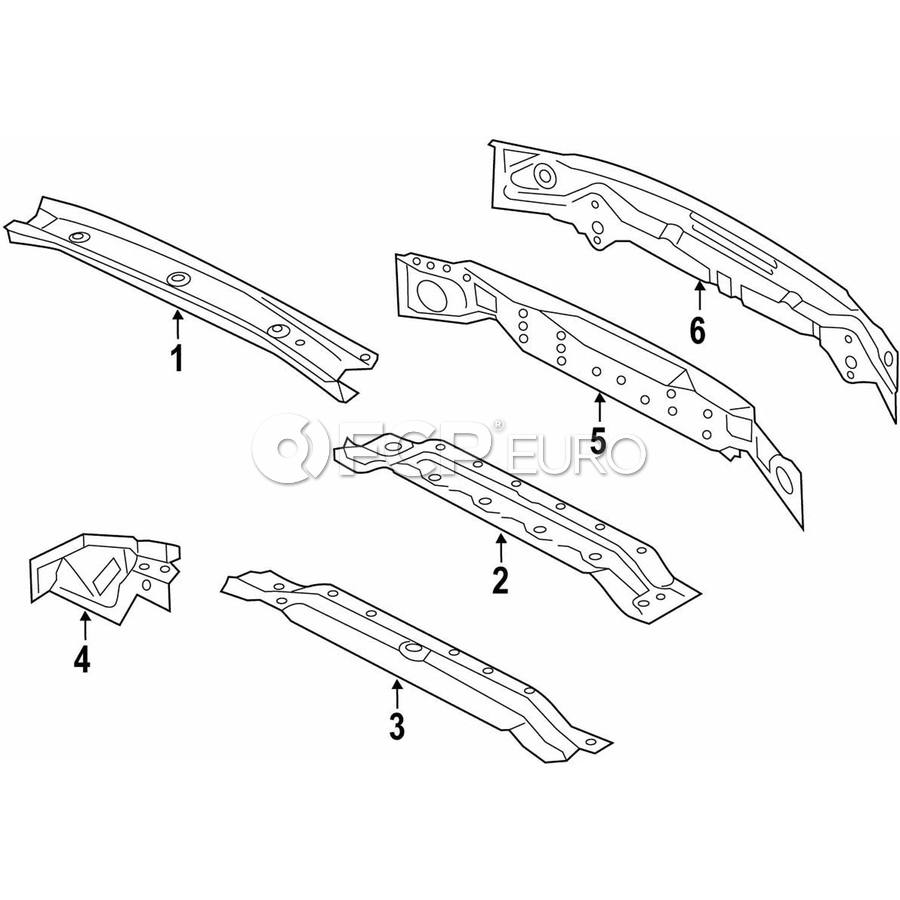 BMW Rear Body Reinforcement Plate - Genuine BMW 41007480897 | FCP Euro