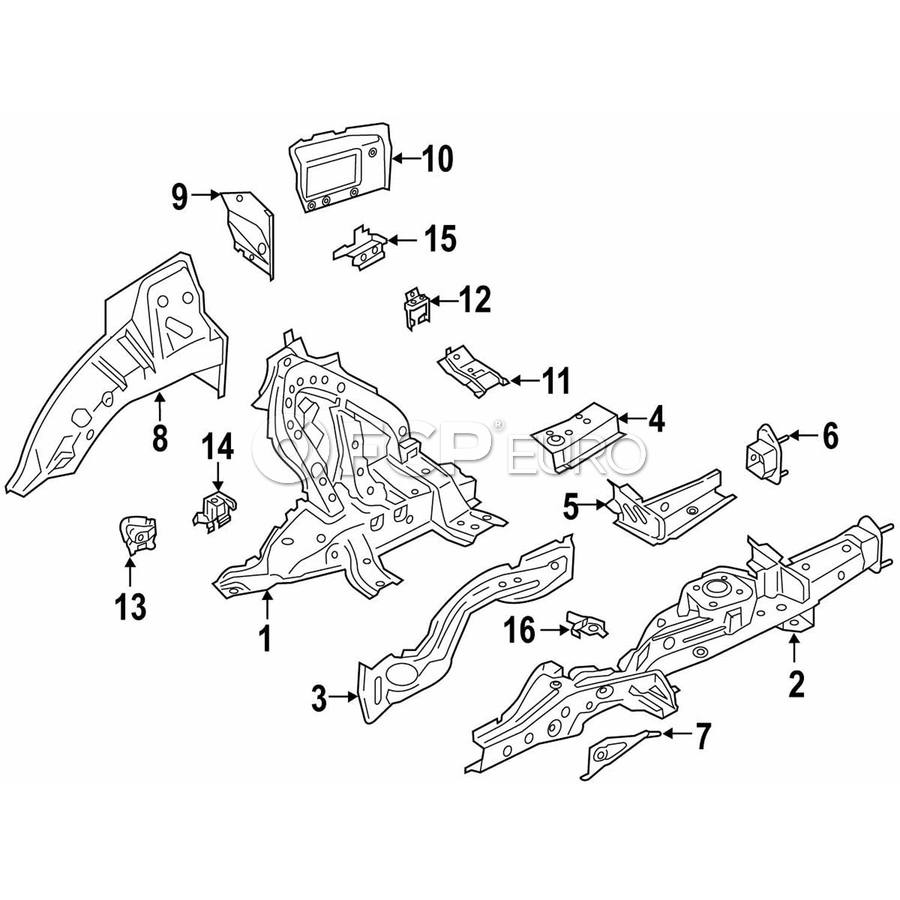 BMW Frame Stiffener - Genuine BMW 41007947148 | FCP Euro