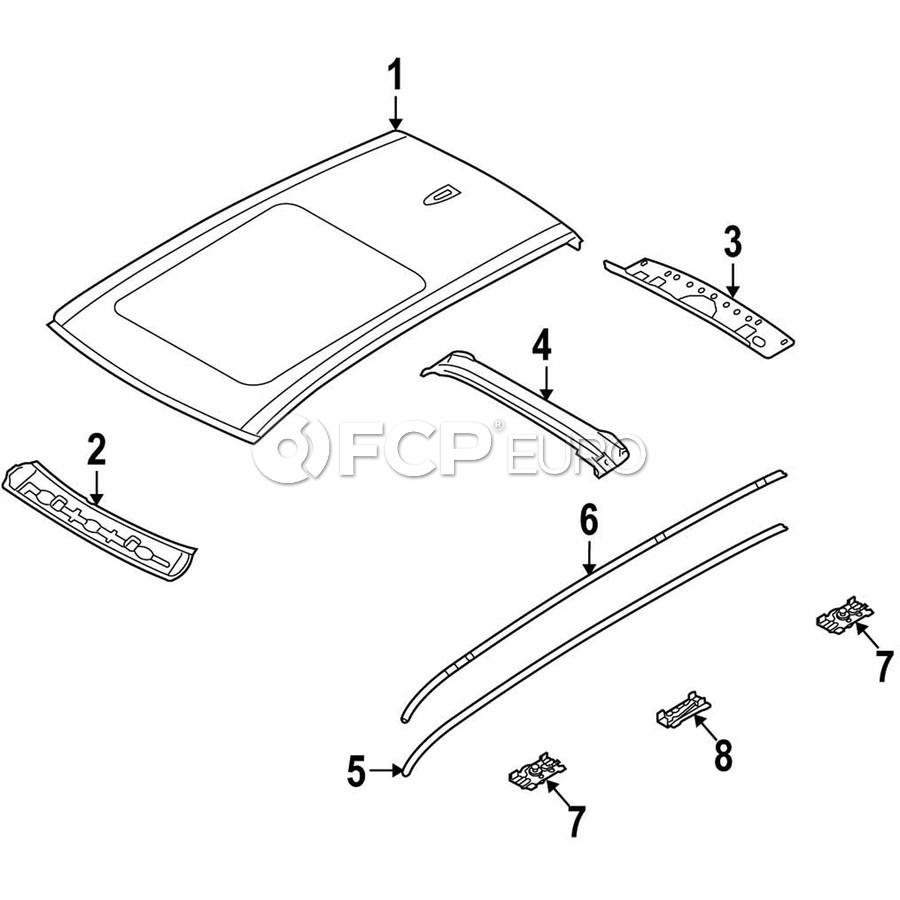 BMW Roof Moulding Left - Genuine BMW 51137250401 | FCP Euro