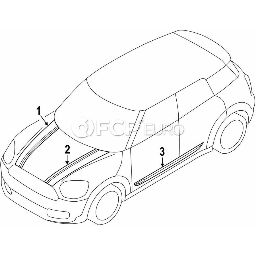 Mini Door Decal - Genuine Mini 51137451908 | FCP Euro