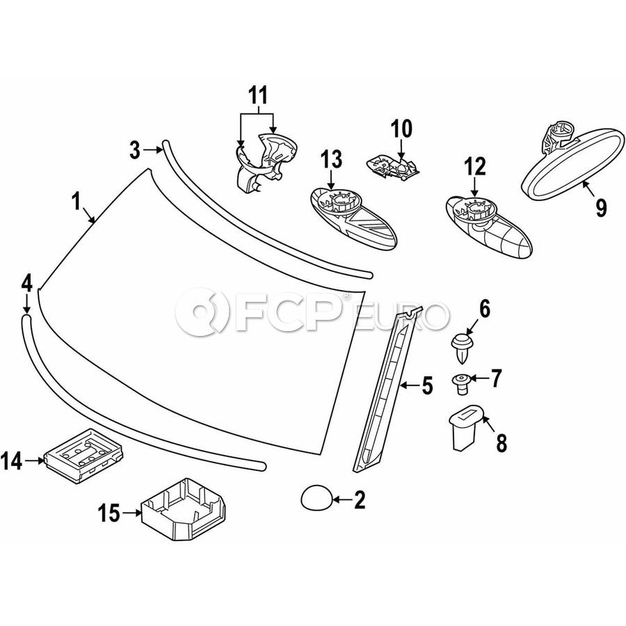 Mini Windshield Molding - Genuine Mini 51139801510 | FCP Euro