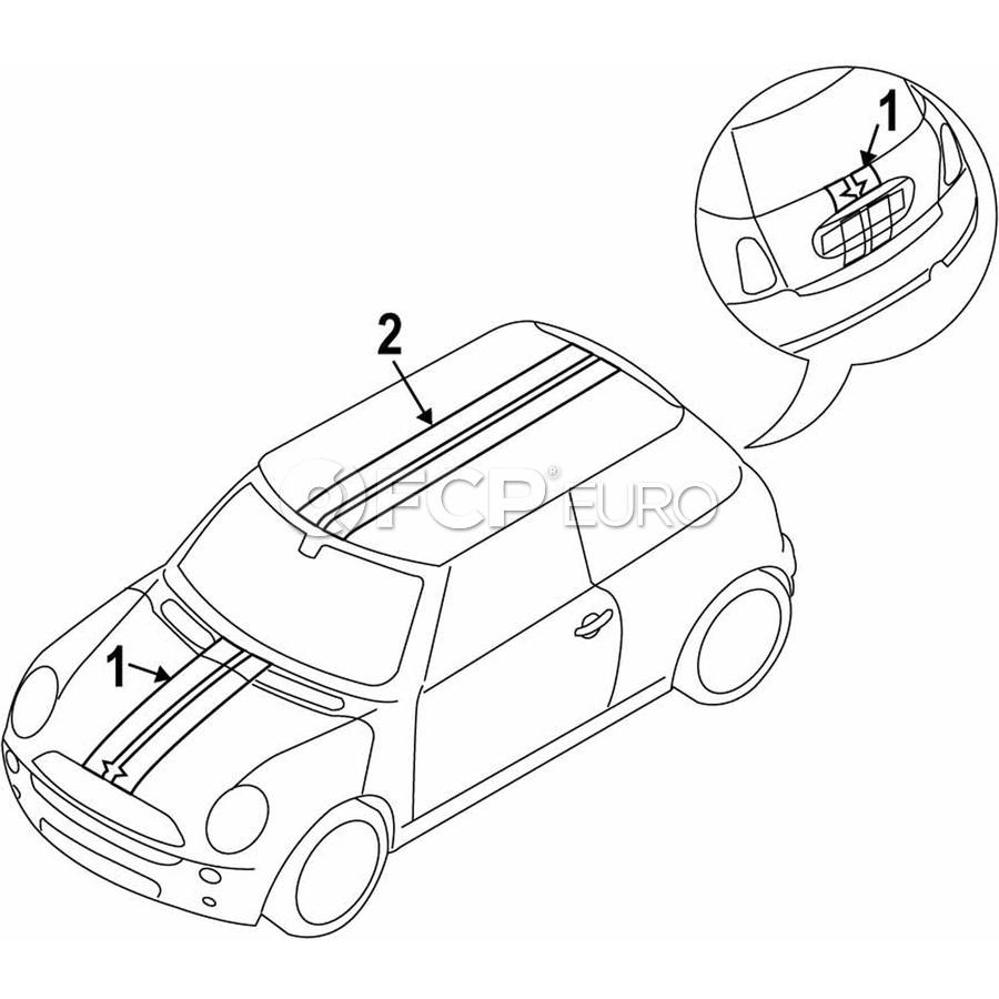 Mini Body Decal Kit - Genuine Mini 51140434968 | FCP Euro