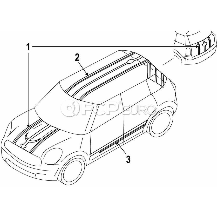 Mini Body Decal Kit - Genuine Mini 51142184358 | FCP Euro