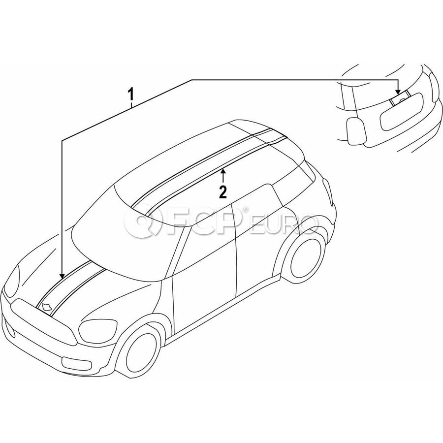 Mini Body Decal Kit - Genuine Mini 51142414408 | FCP Euro