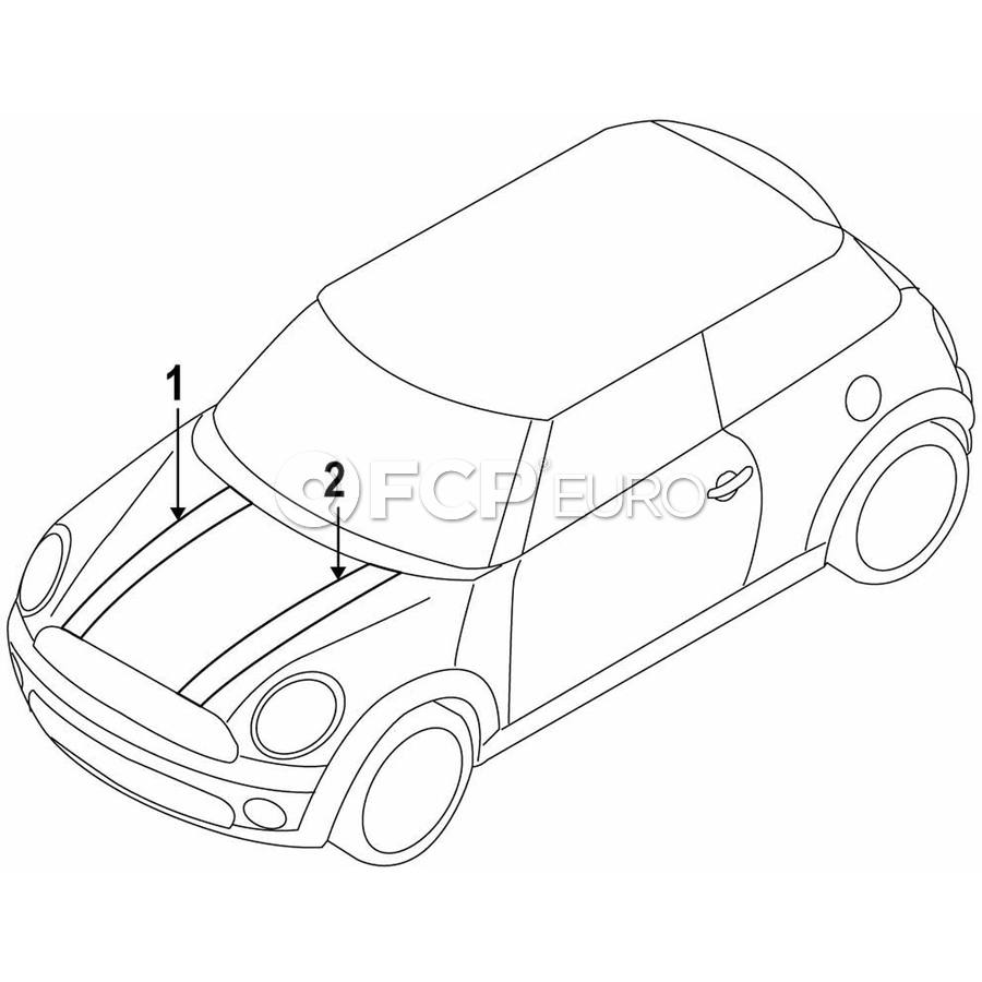 Mini Hood Decal - Genuine Mini 51147281521 | FCP Euro
