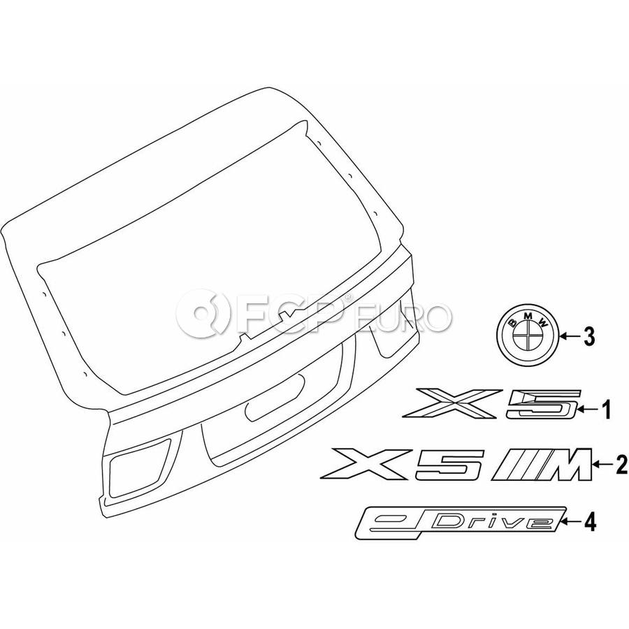 BMW Lettering (X5) - Genuine BMW 51147294466 | FCP Euro