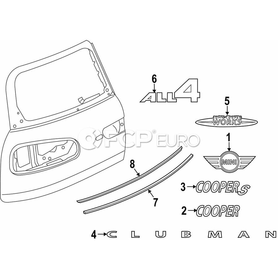 Mini Door Emblem - Genuine Mini 51149447809 | FCP Euro
