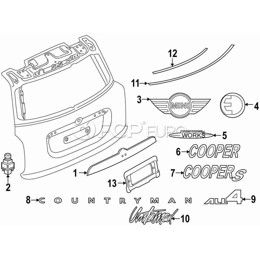 Mini Hatch Emblem - Genuine Mini 51149447810 | FCP Euro