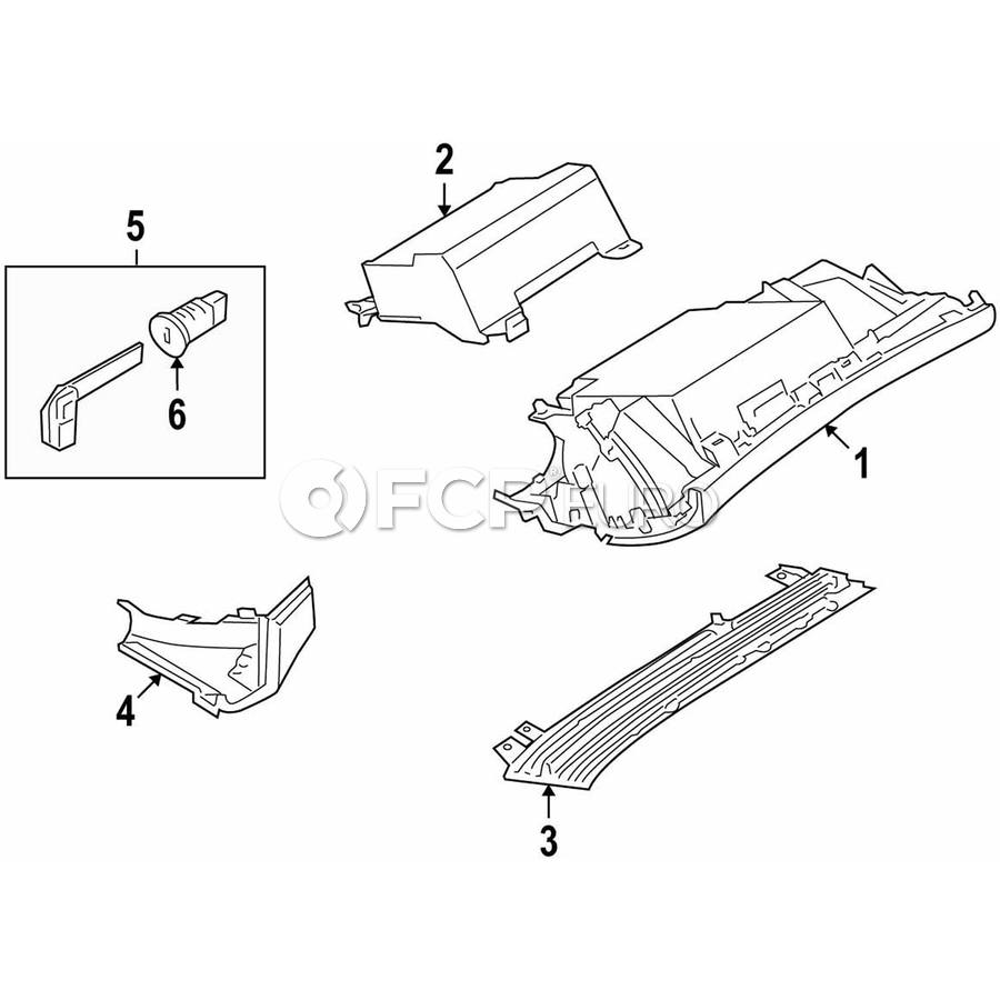BMW Cover Glove Box (Black) - Genuine BMW 51169155905 | FCP Euro