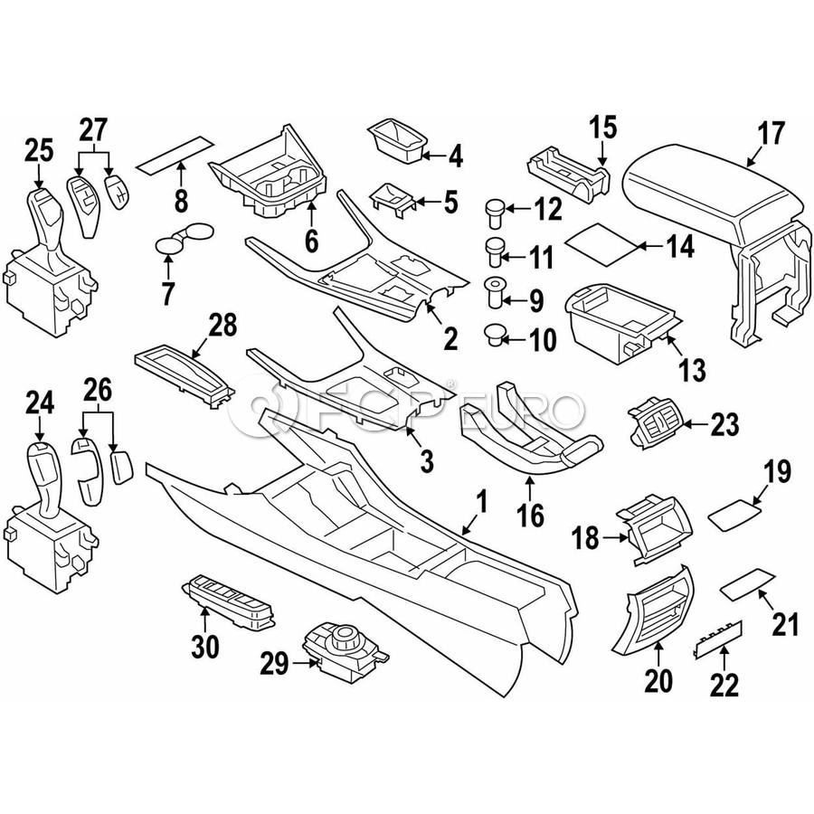 BMW Rubber Insert Oddments Tray - Genuine BMW 51169218185 | FCP Euro