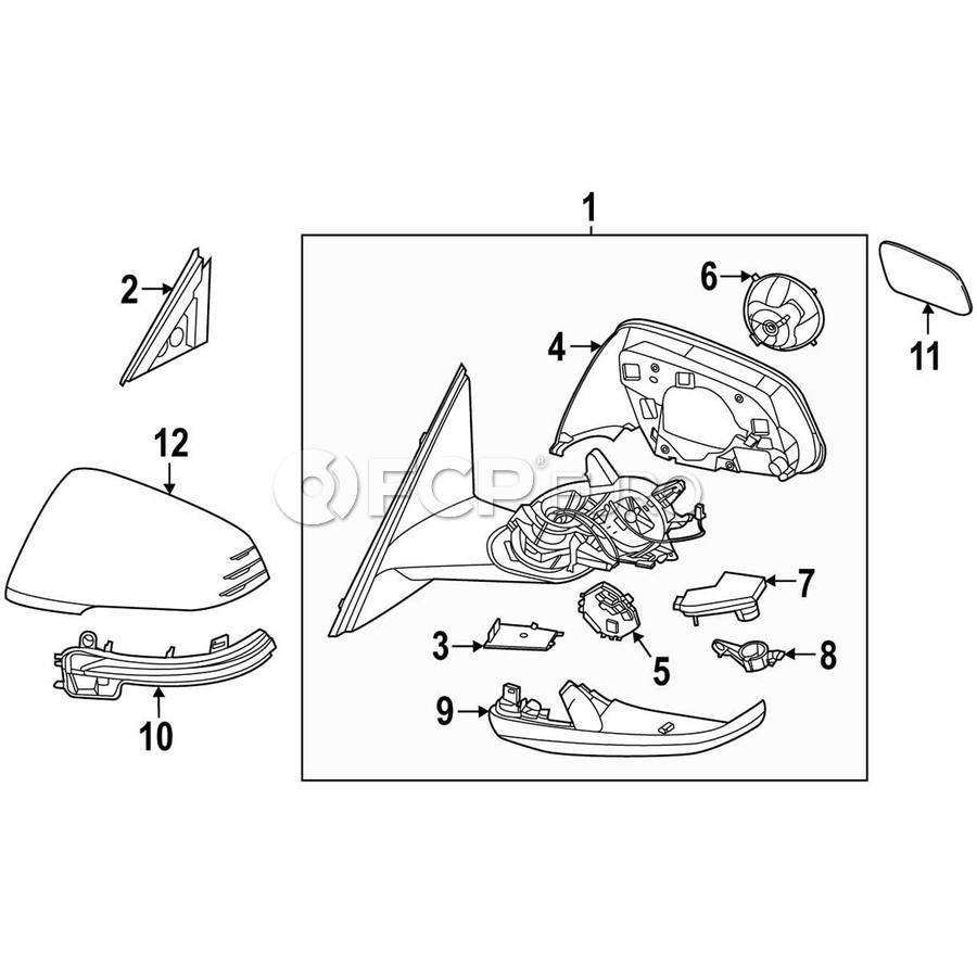 BMW Door Mirror Cover - Genuine BMW 51169879148 | FCP Euro