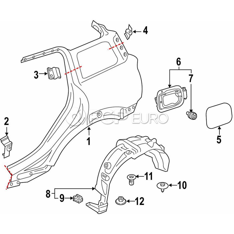 Mini Fuel Filler Housing - Genuine Mini 51177382715 | FCP Euro