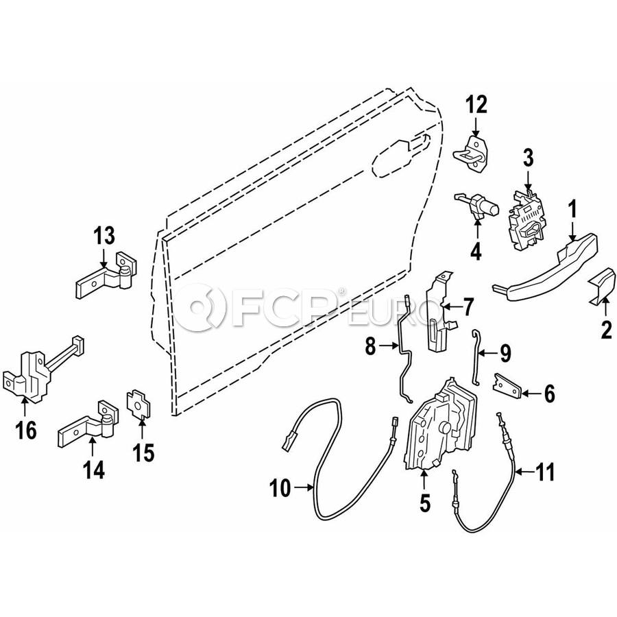 BMW Operating Rod Door Front Left - Genuine BMW 51217290867 | FCP Euro