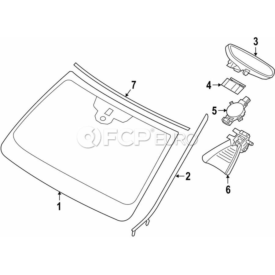 BMW Windshield Molding - Genuine BMW 51317350589 | FCP Euro
