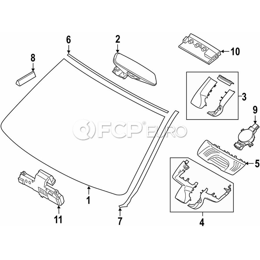 BMW Windshield Molding - Genuine BMW 51317434873 | FCP Euro