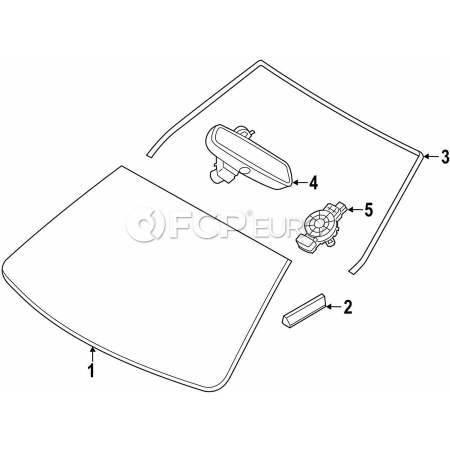 BMW Windshield Molding - Genuine BMW 51317440174 | FCP Euro