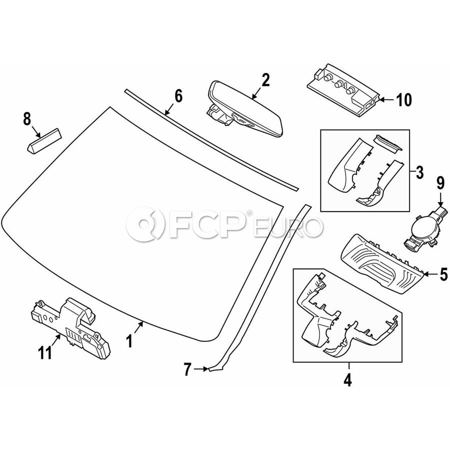 BMW Windshield Molding - Genuine BMW 51317463527 | FCP Euro