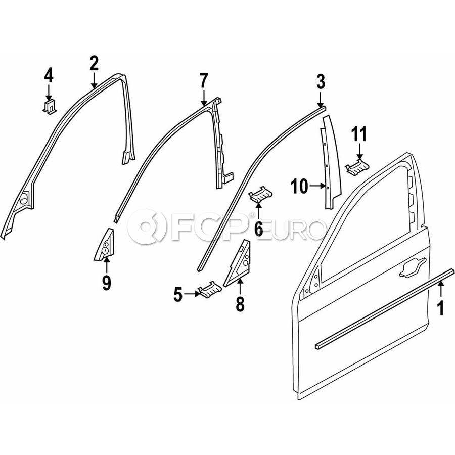 BMW Cover Window Frame Door Front Right - Genuine BMW 51337033628 | FCP ...