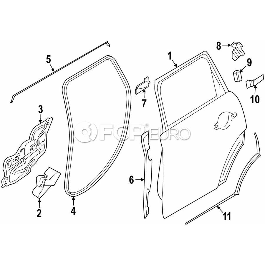 Mini Door Shell Seal - Genuine Mini 51337368714 | FCP Euro