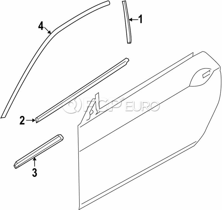 BMW Door Belt Molding - Genuine BMW 51337482750 | FCP Euro