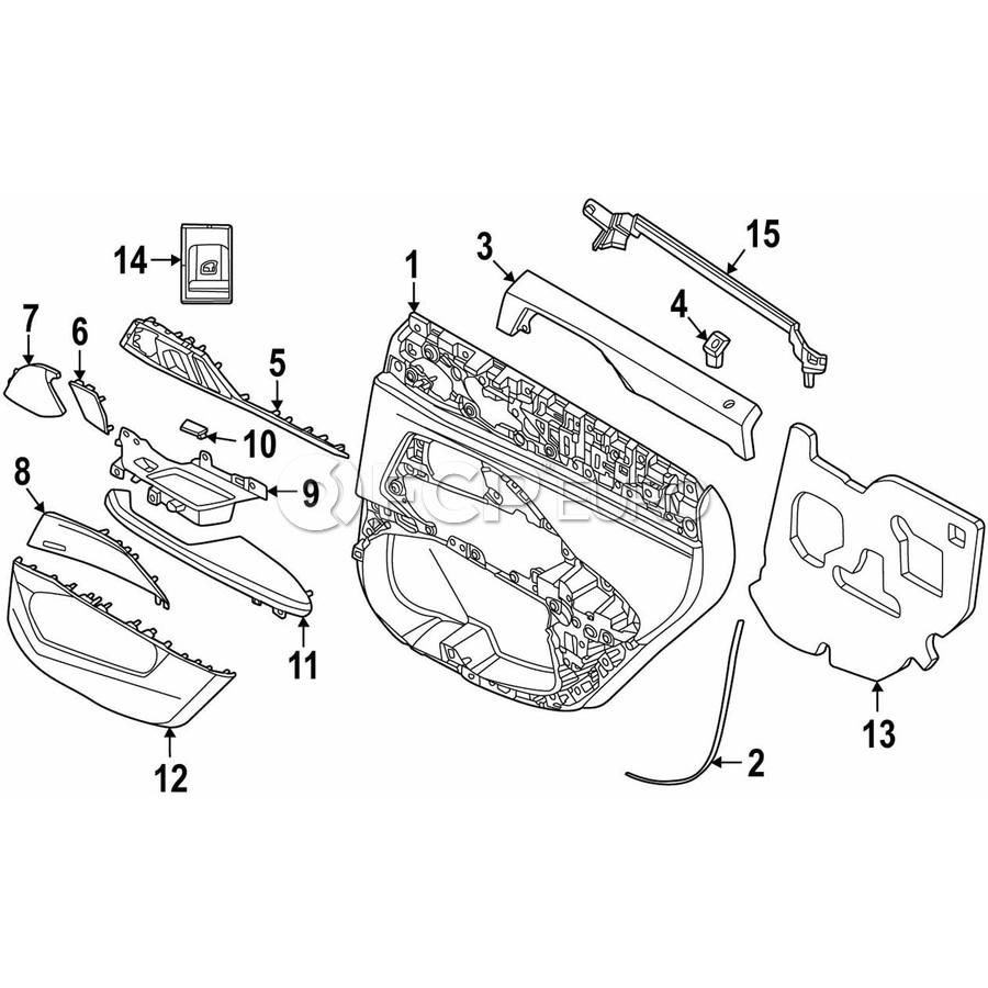 BMW Door Window Belt Weather Strip - Genuine BMW 51357482951 | FCP Euro