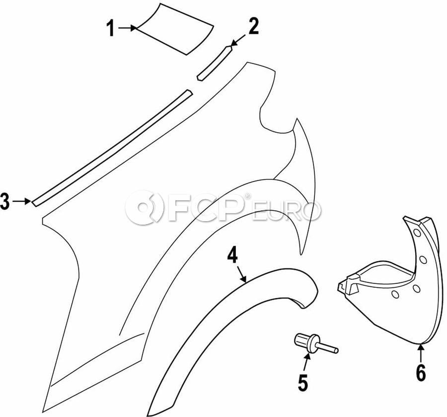 Mini Quarter Panel Molding - Genuine Mini 51379810485 | FCP Euro