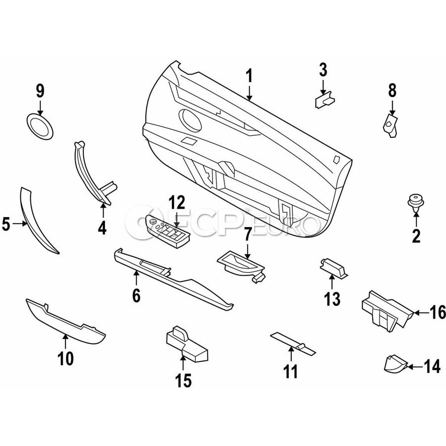 BMW Door Arm Rest - Genuine BMW 51417239486 | FCP Euro