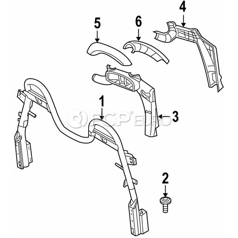 Mini Roll Bar Trim Panel - Genuine Mini 51437124906 | FCP Euro