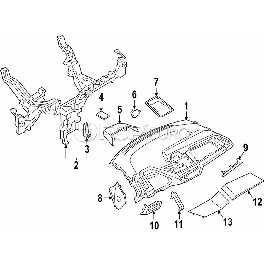 BMW Instrument Panel Cover - Genuine BMW 51459287403 | FCP Euro