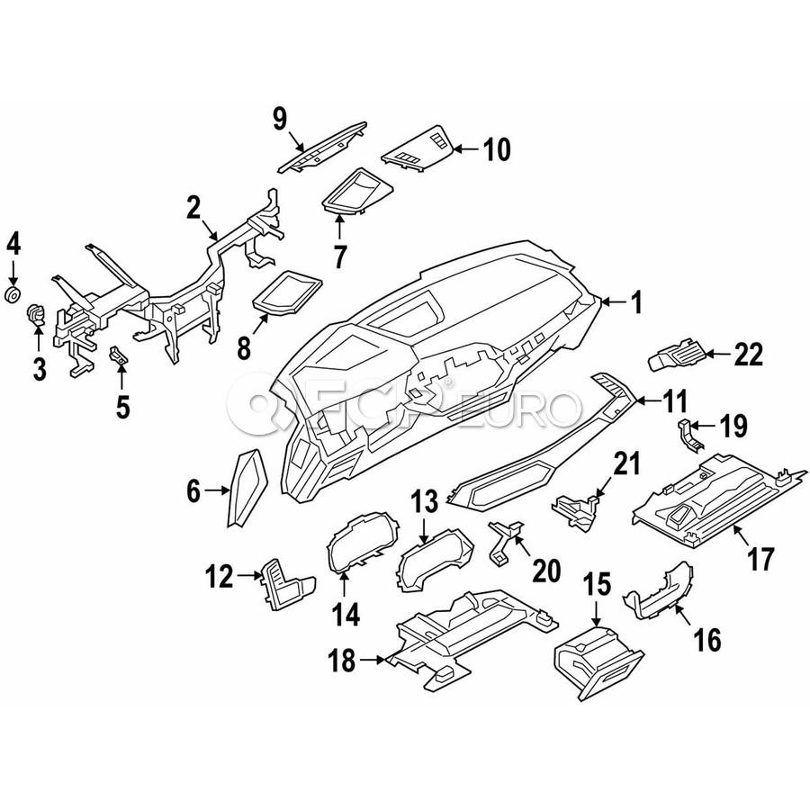 BMW Instrument Panel Trim Panel - Genuine BMW 51459483667 | FCP Euro