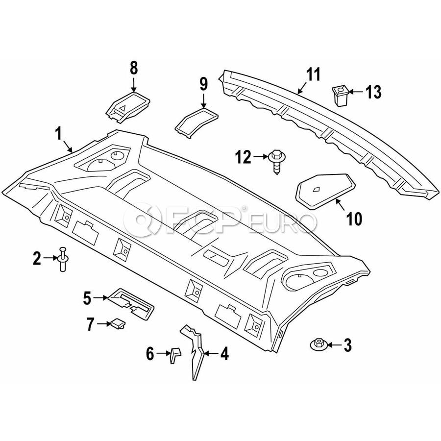 BMW Package Tray Trim - Genuine BMW 51467482400 | FCP Euro