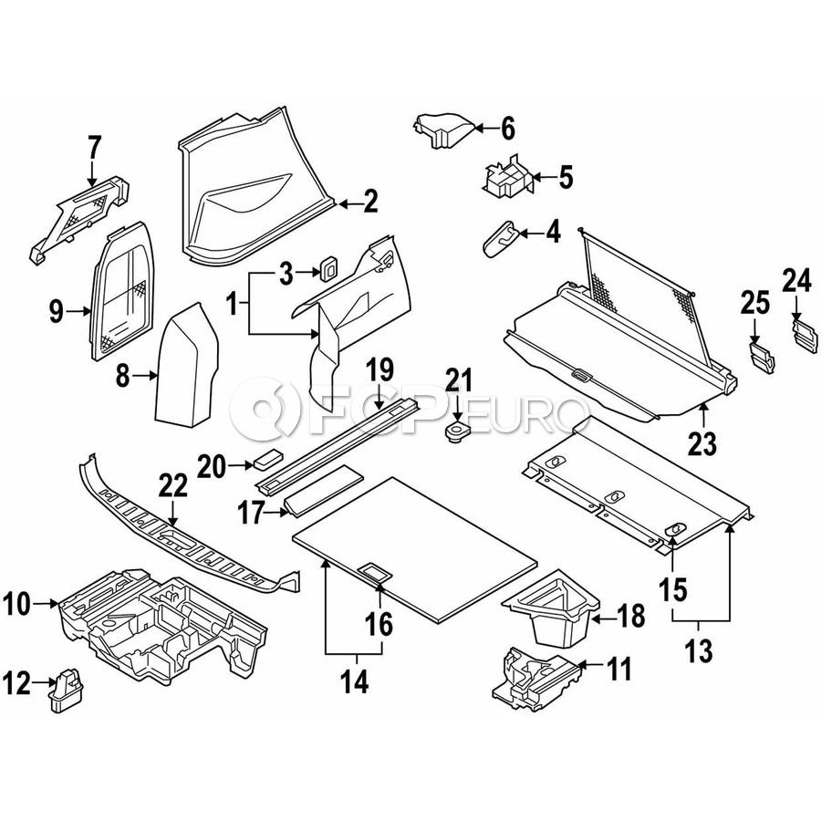 BMW Right Vent Louvre (Anthrazit) - Genuine BMW 51473404376 | FCP Euro