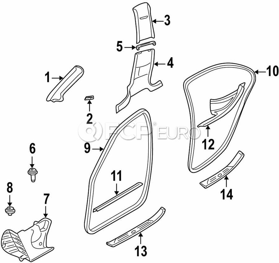 BMW Front Left Sill Strip (Black) - Genuine BMW 51477014605 | FCP Euro