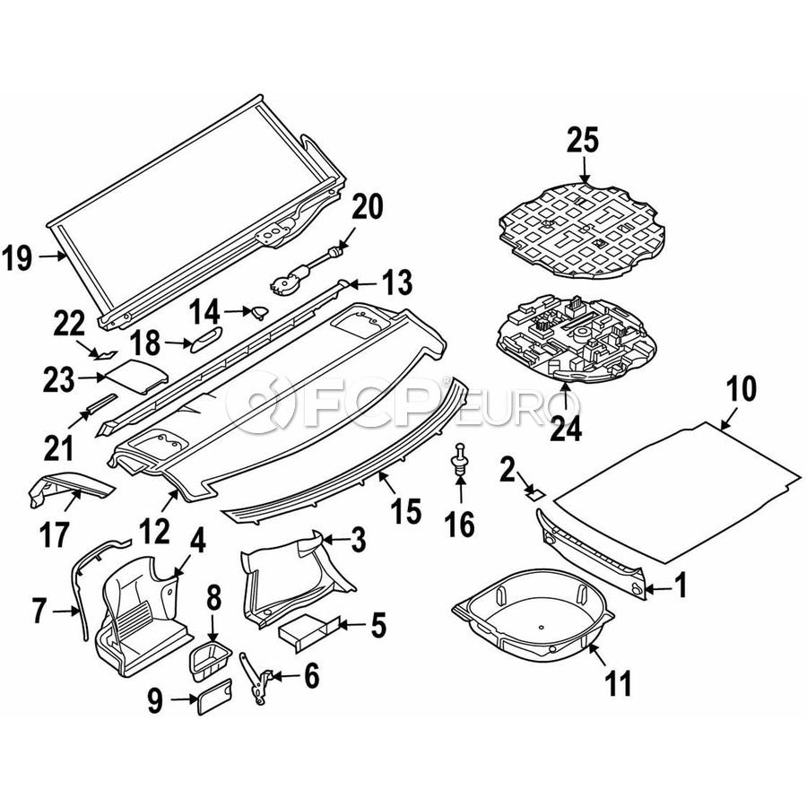 BMW Trunk Floor Storage Box Bracket - Genuine BMW 51477128895 | FCP Euro