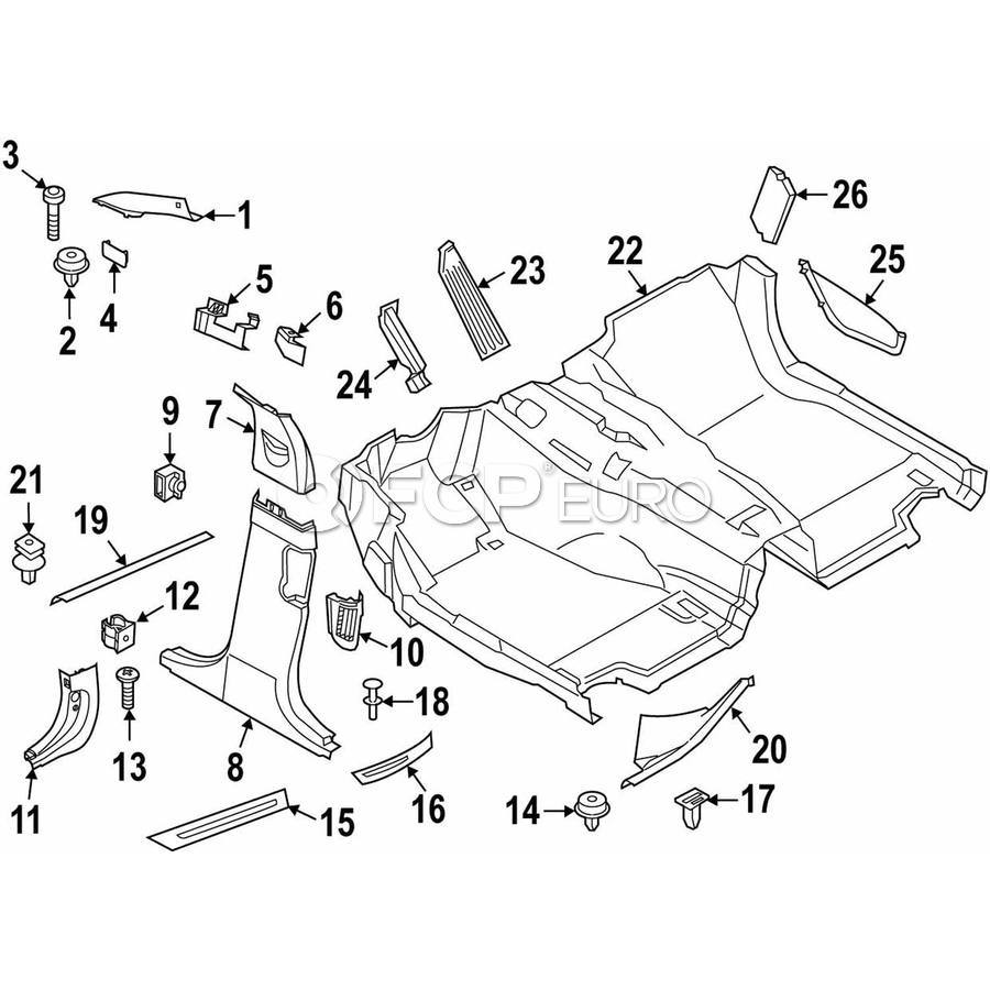 BMW Front Right Entrance Cover (Bmw) - Genuine BMW 51477203602 | FCP Euro