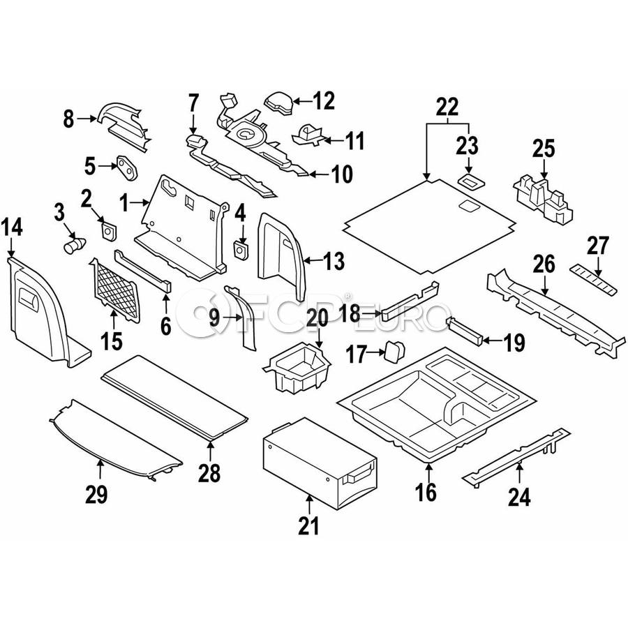 BMW Interior Quarter Panel Trim Panel - Genuine BMW 51477337594 | FCP Euro