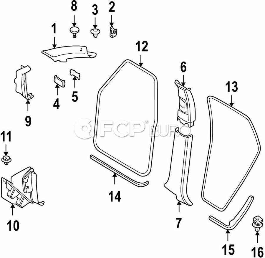 BMW Rear Left Entrance Cover (Grey) - Genuine BMW 51478265111 | FCP Euro