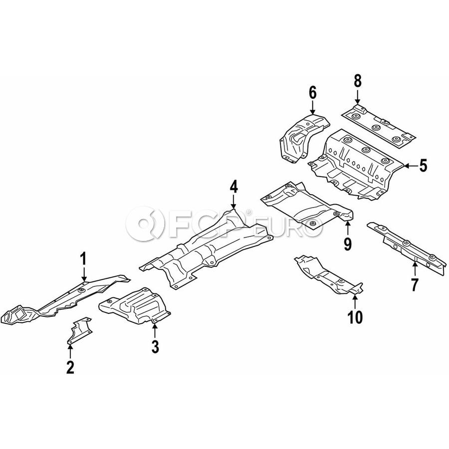 BMW Floor Pan Heat Shield - Genuine BMW 51488065410 | FCP Euro