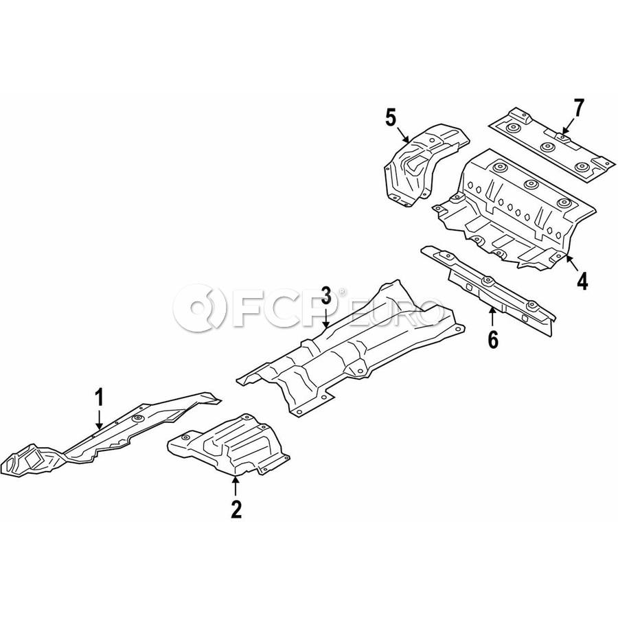 BMW Floor Pan Heat Shield - Genuine BMW 51488079985 | FCP Euro