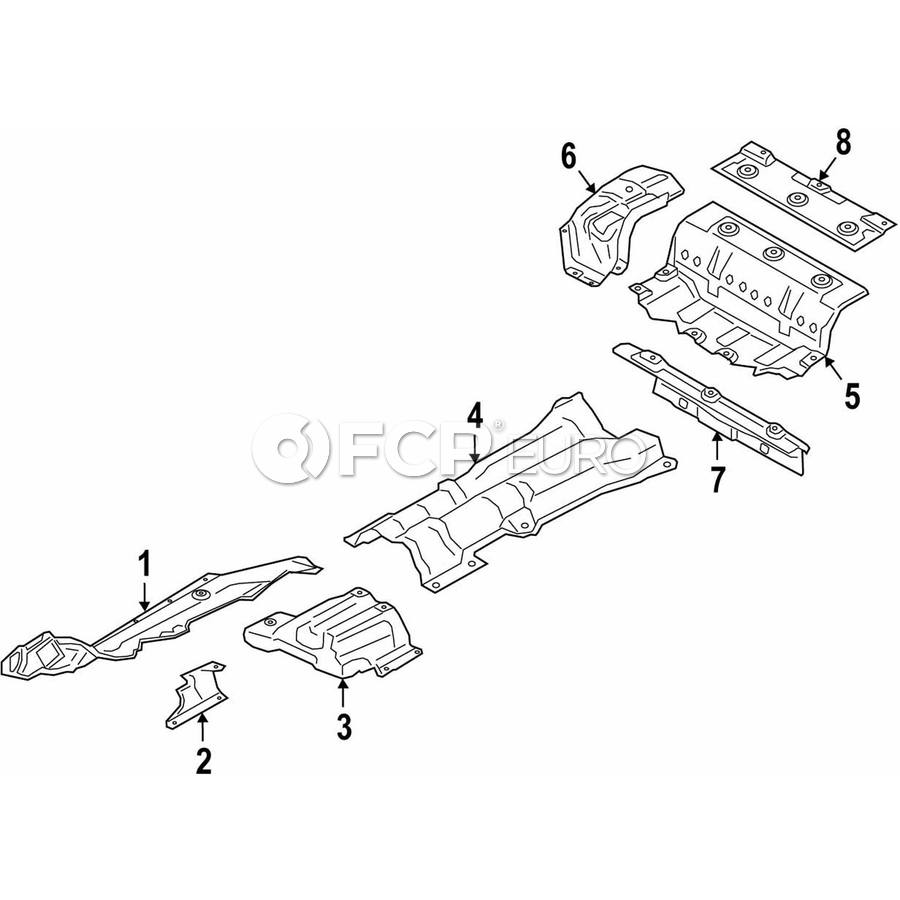 BMW Floor Pan Heat Shield - Genuine BMW 51488499856 | FCP Euro