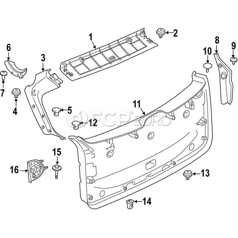 BMW Liftgate Trim - Genuine BMW 51495A06D98 | FCP Euro