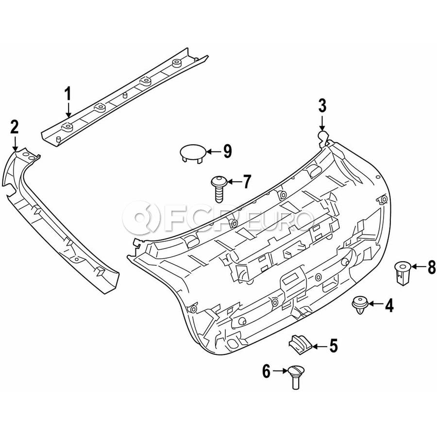 BMW Liftgate Trim - Genuine BMW 51497345225 | FCP Euro