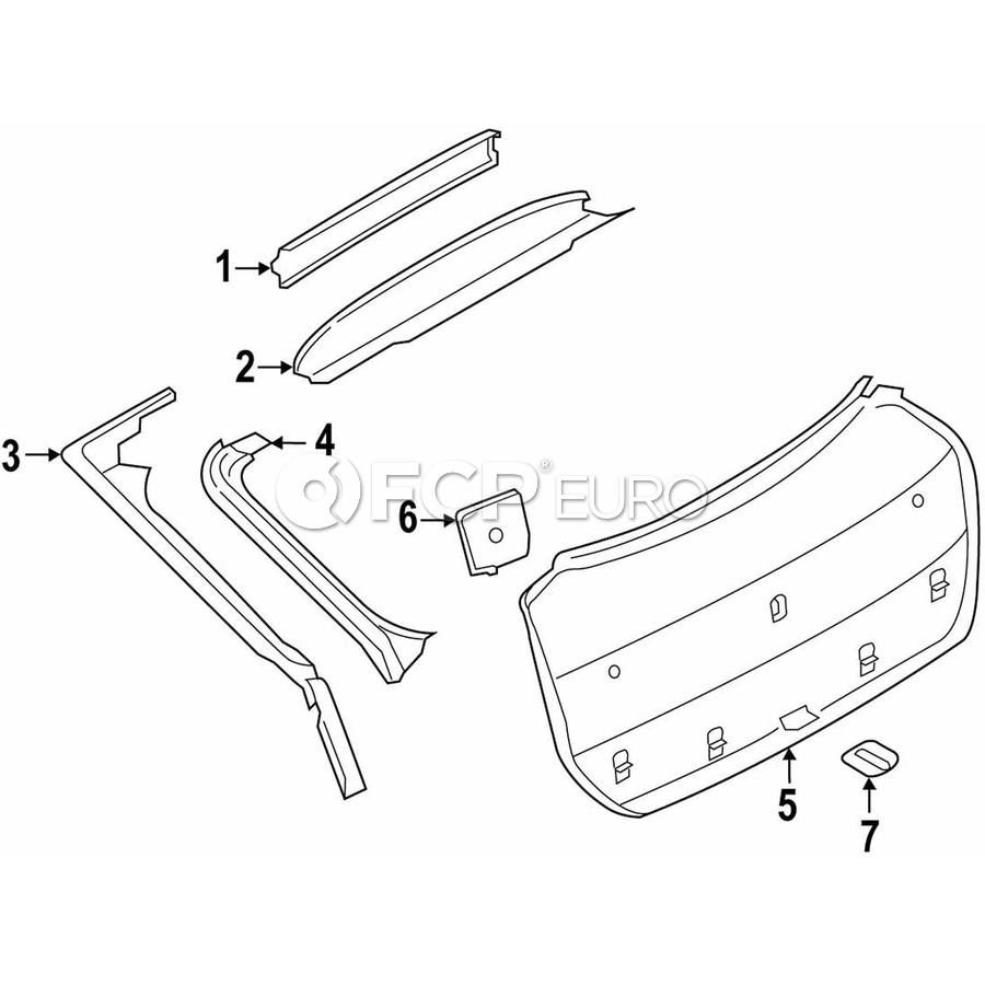 BMW Liftgate Trim Cover - Genuine BMW 51497369511 | FCP Euro