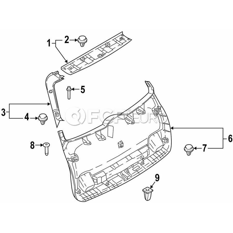 Mini Liftgate Trim - Genuine Mini 51497437264 | FCP Euro