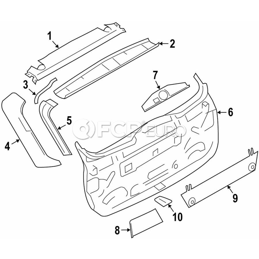 BMW Back Glass Wiper Motor Cover - Genuine BMW 51497846278 | FCP Euro