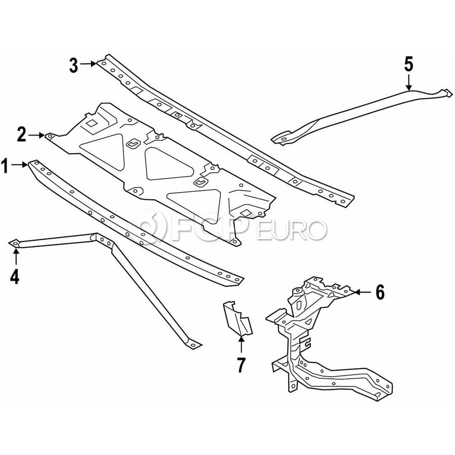 BMW Radiator Support Panel Brace - Genuine BMW 51617329869 | FCP Euro