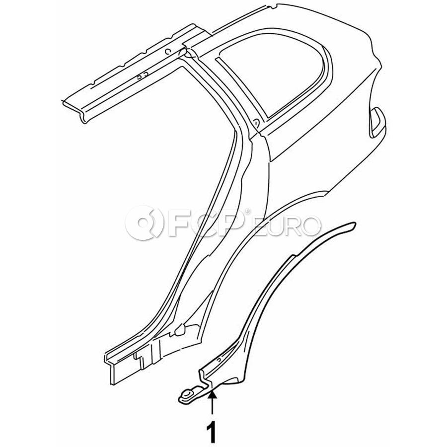 BMW Wheel Arch Molding - Genuine BMW 51718408708 | FCP Euro