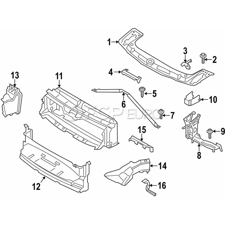 BMW Air Duct Bottom - Genuine BMW 51747294911 | FCP Euro